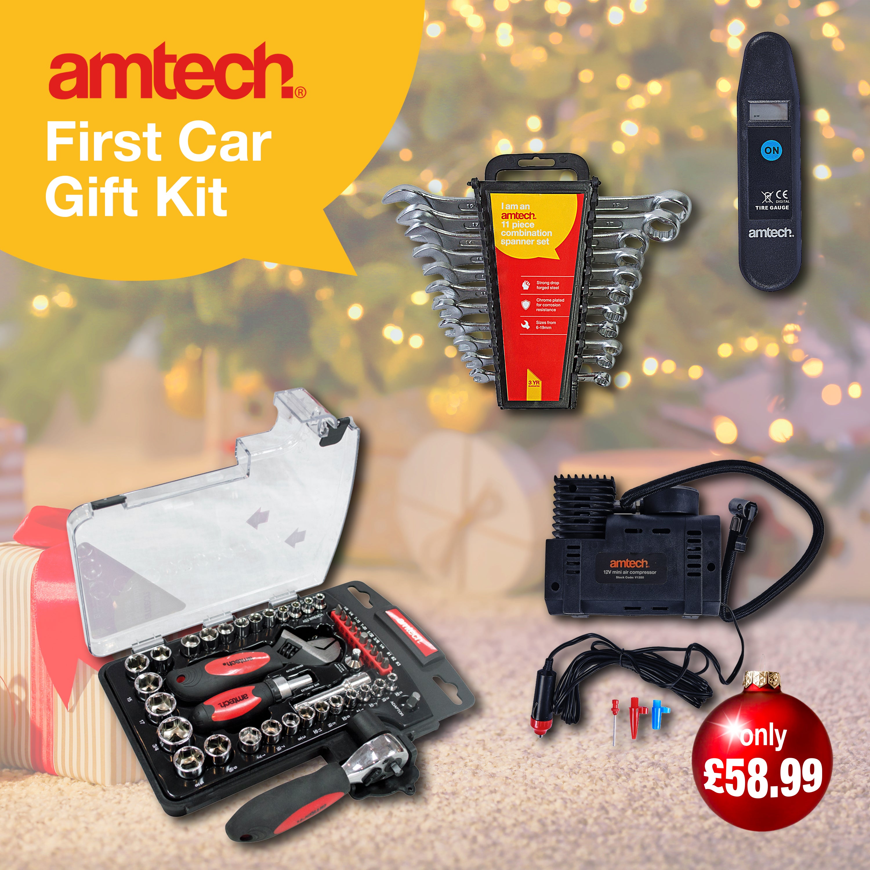 First Car Gift Set – Essential Toolkit for Tyre Care, Emergencies & Ev ...