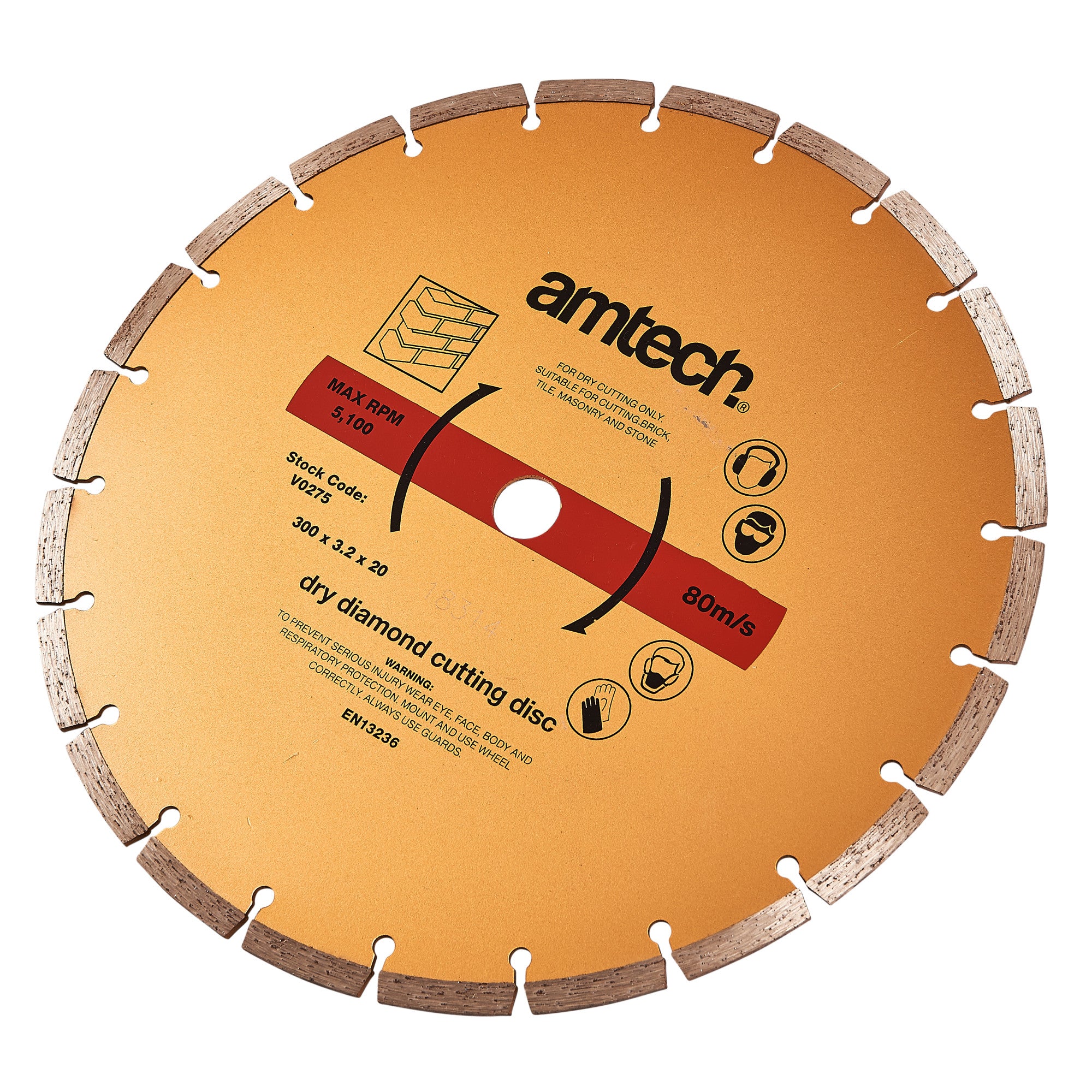 Amtech V0275 300mm (12") Segmented diamond cutting disc | Amtech DIY