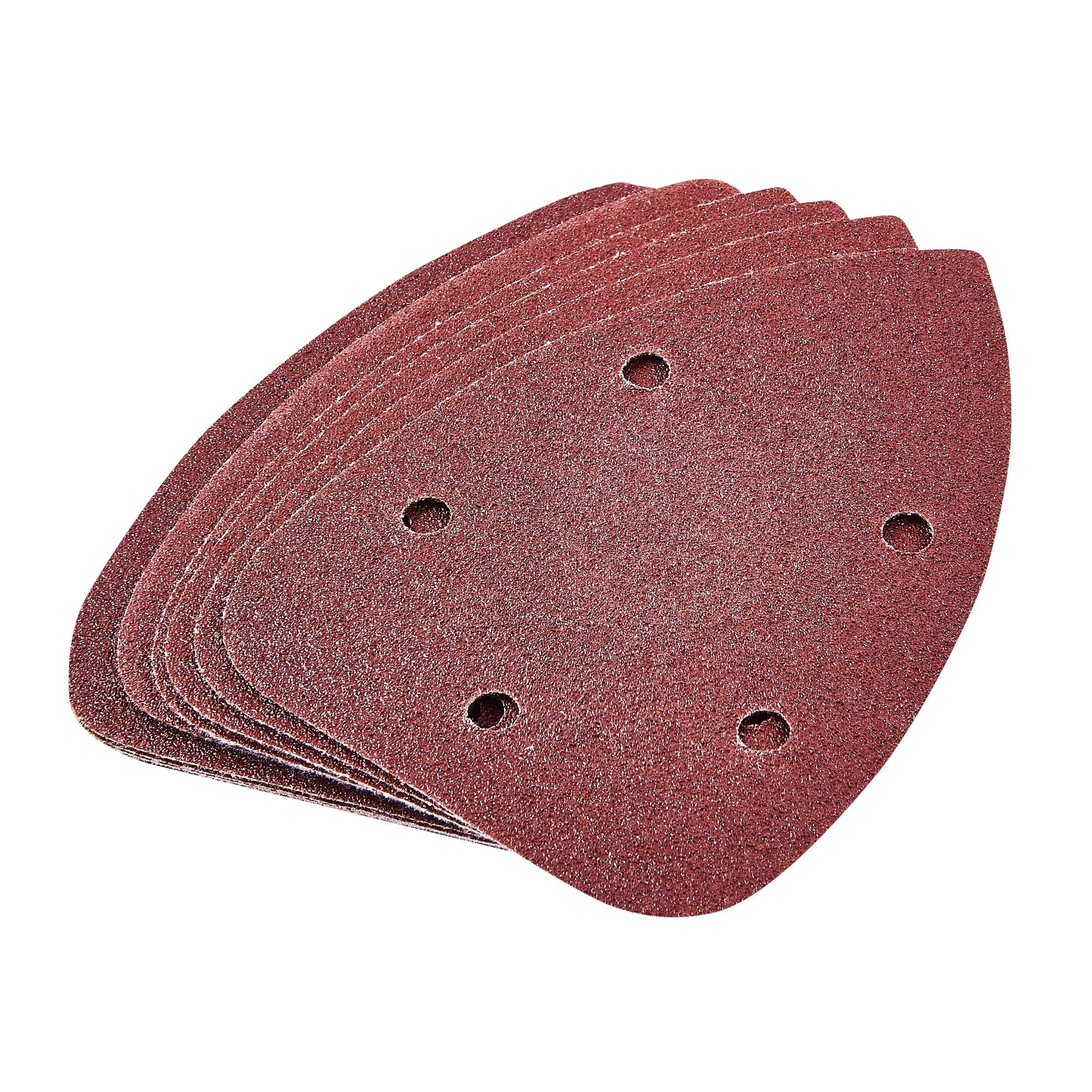 Amtech V4025 P80 Grit Hook and Loop Delta Sheets 10 Piece Set, 140mm x ...