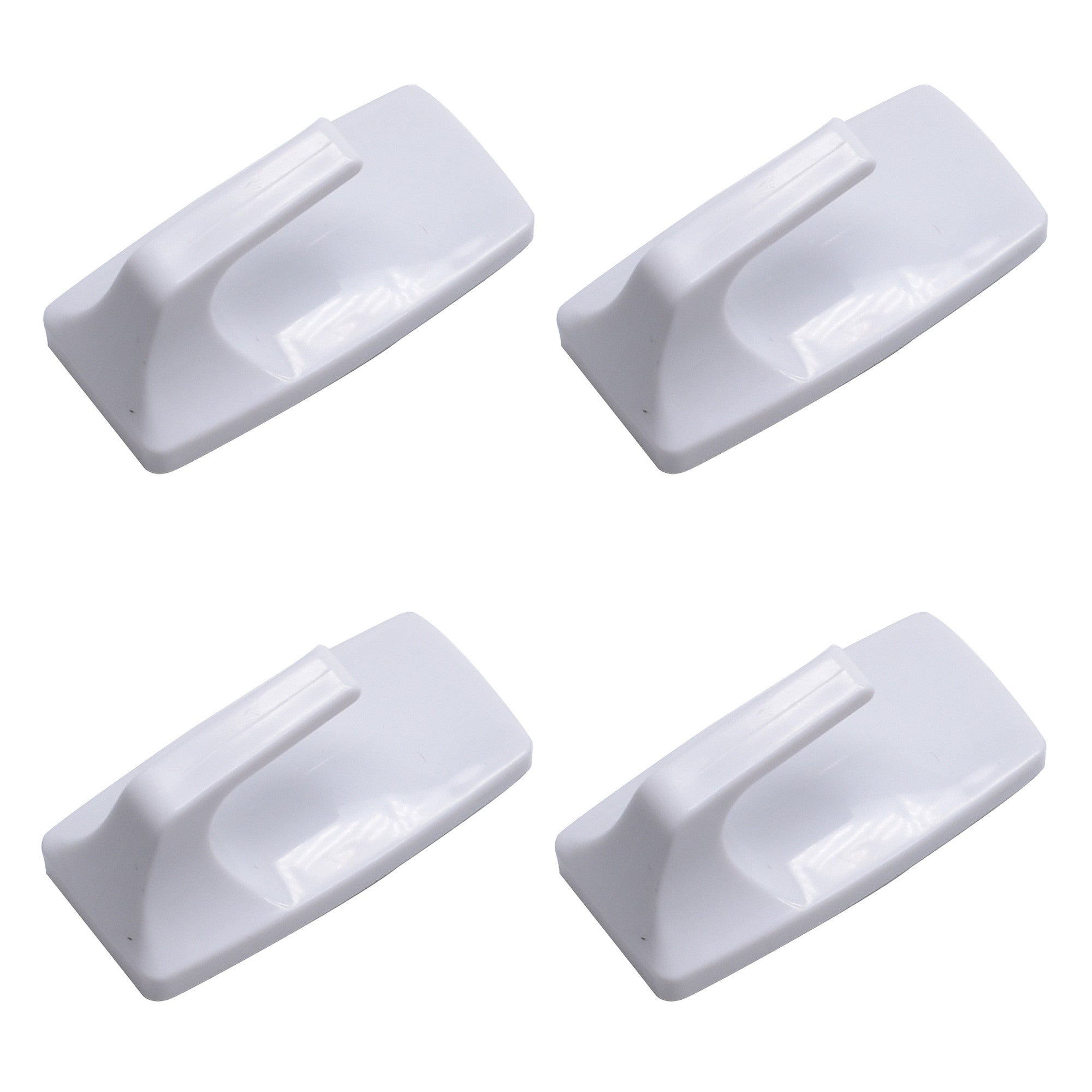Amtech W8304 4 Piece rectangular, removable self-adhesive hook set (2 ...