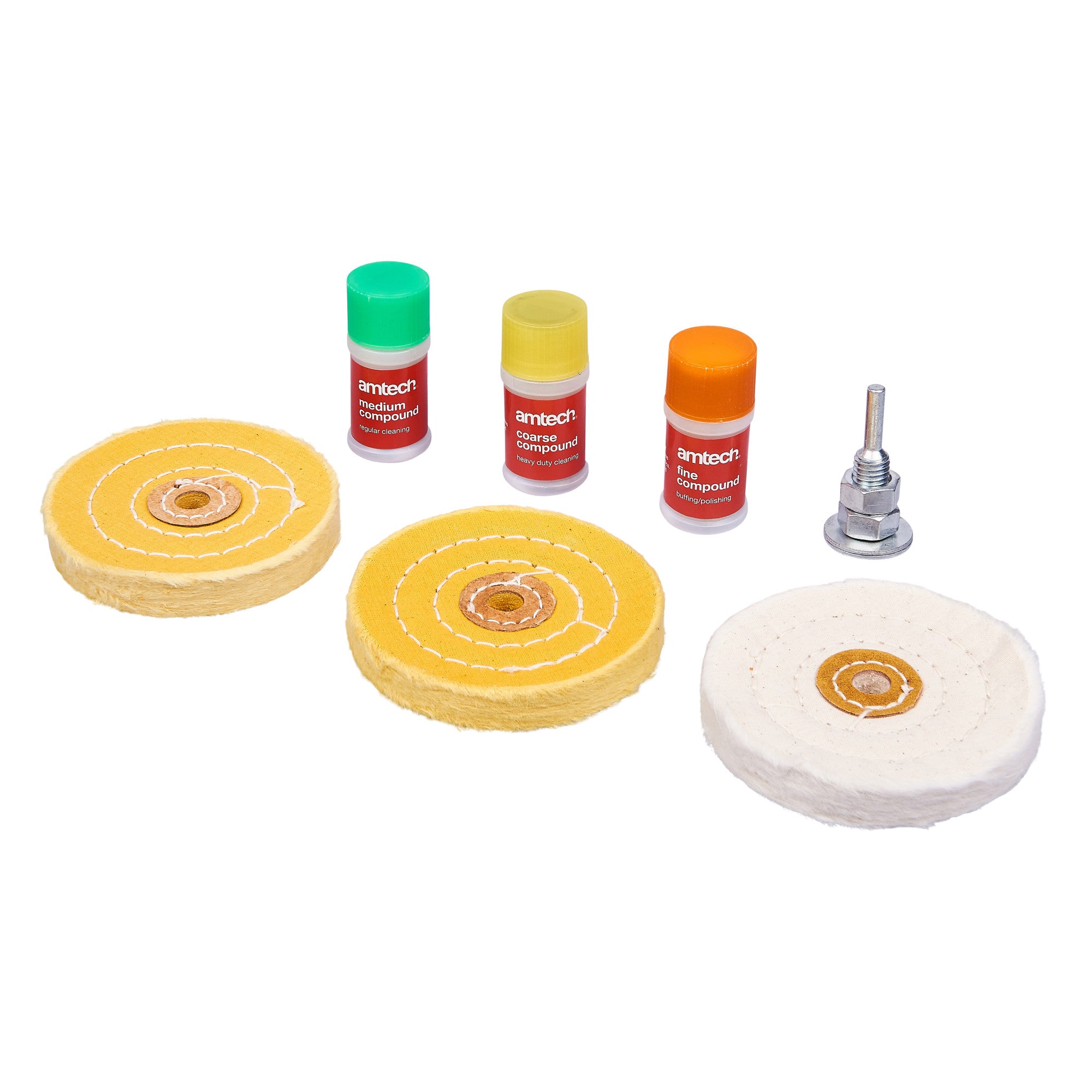Amtech E2610 3 Piece metal polishing set | Amtech DIY