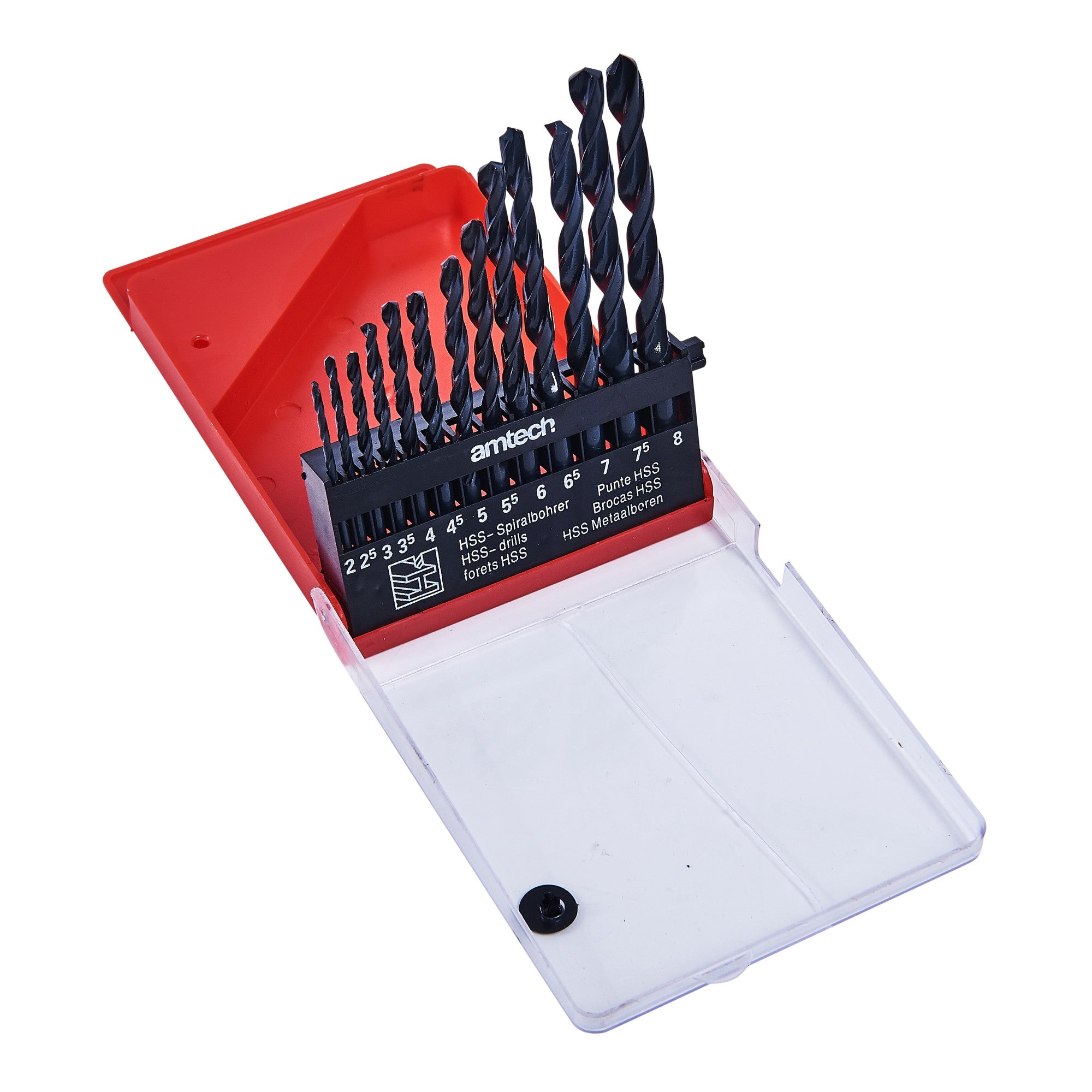 Amtech F1100 13 Piece high speed steel (HSS) drill set - large | Amtech DIY