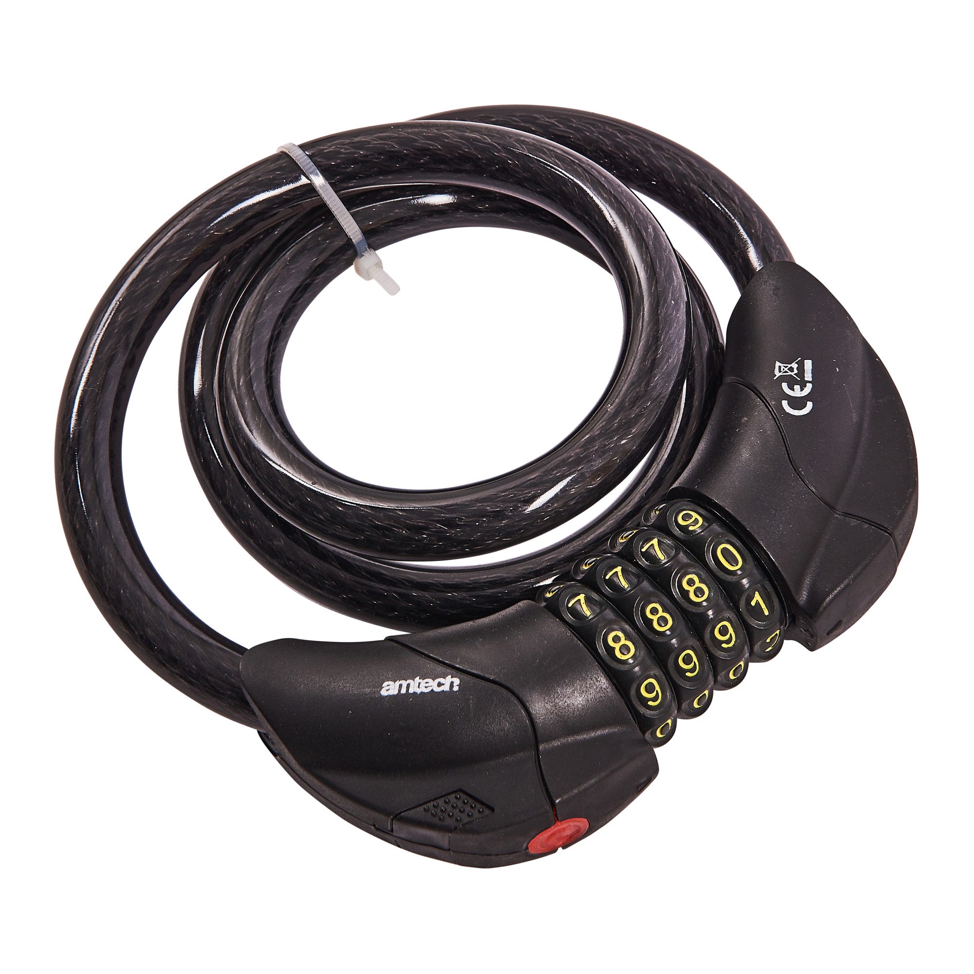 Amtech T1835 900mm (35") x 12mm security cable with built-in LED ...