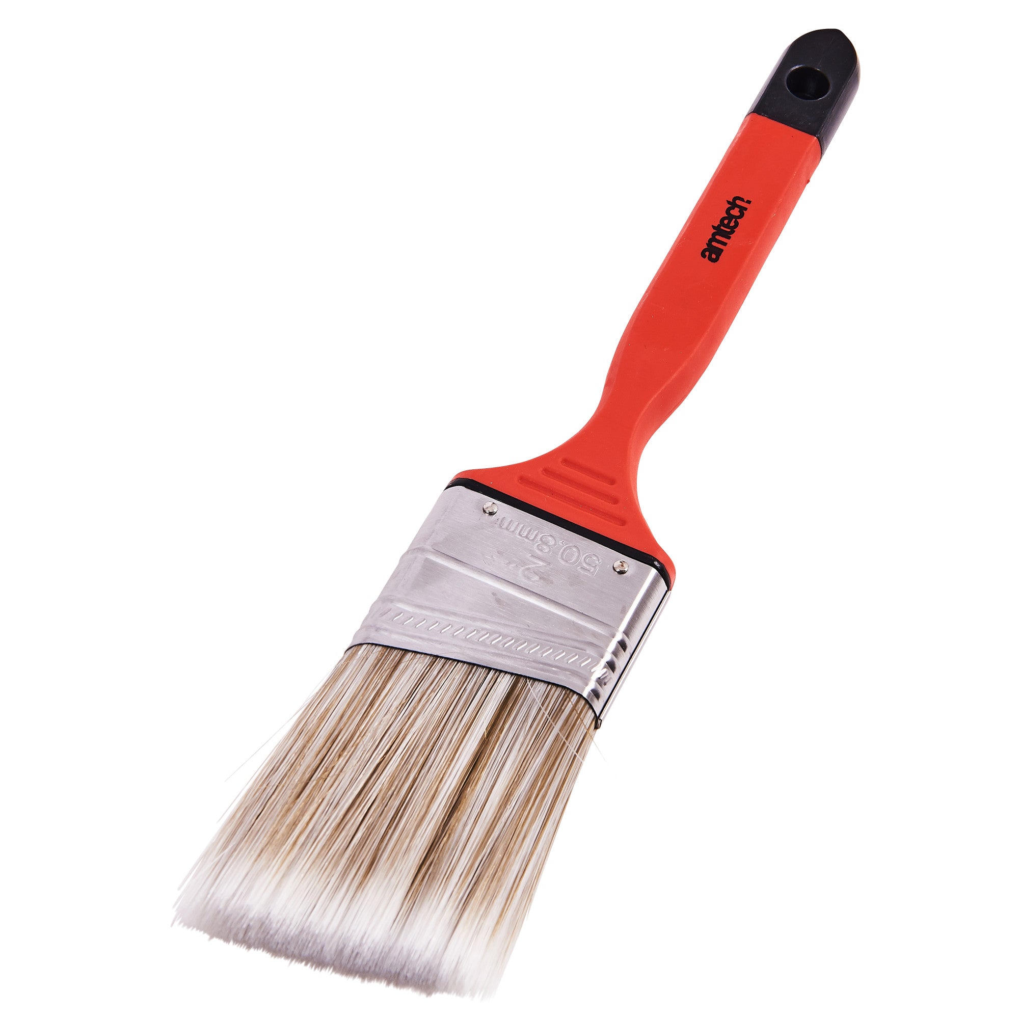 Amtech G4405 50mm (2") No bristle loss angled brush with soft handle ...