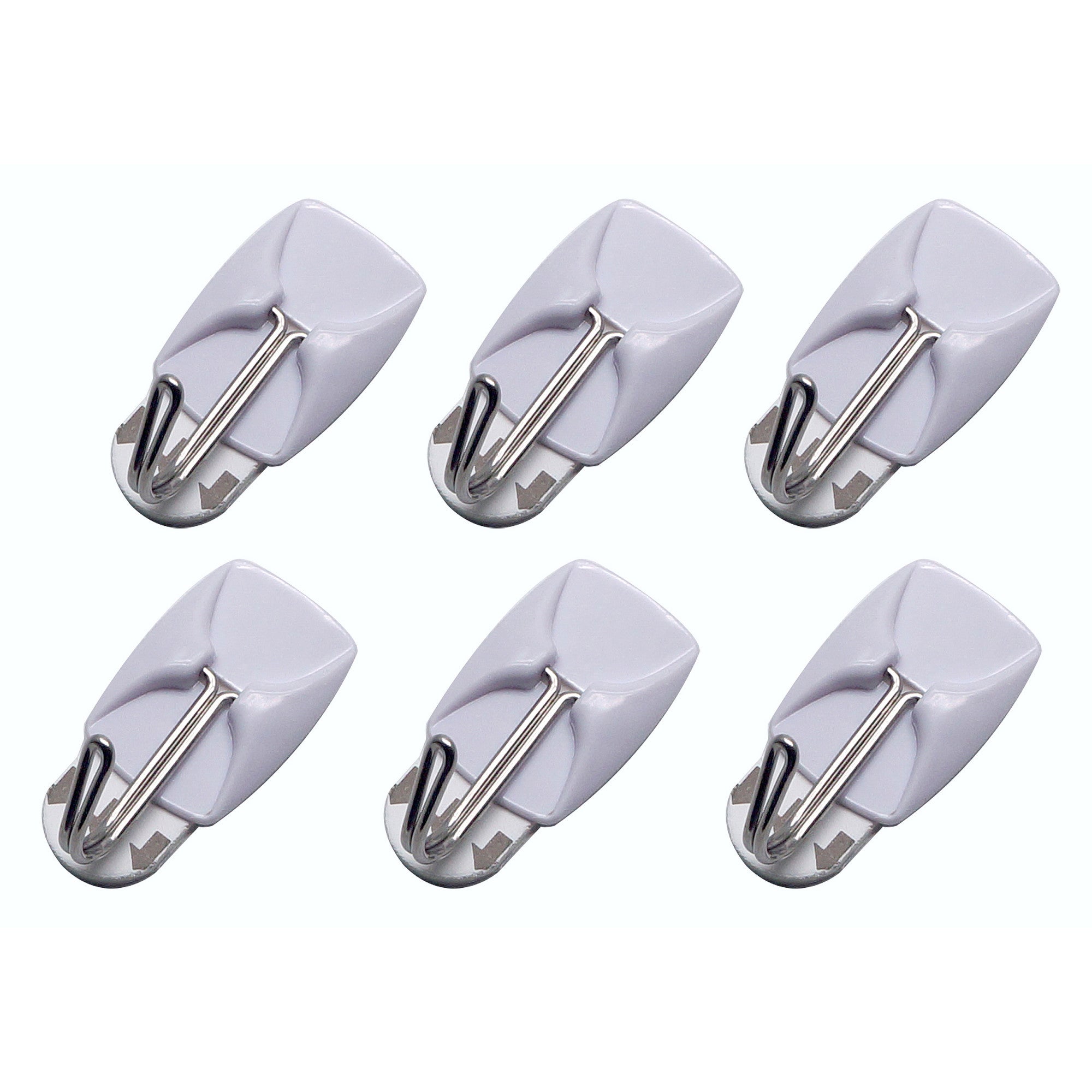 Amtech W8306 6 Piece small, removable self-adhesive metal hook set (2 ...