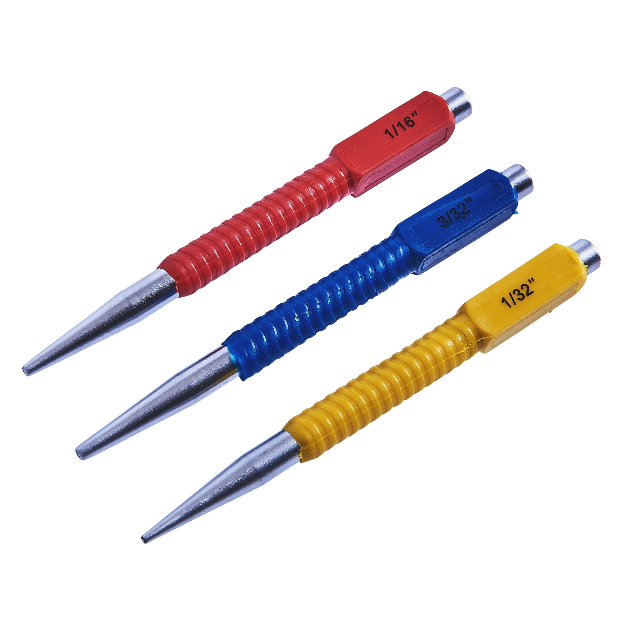 Amtech H0815 3 Piece colour coded nail punch set | Amtech DIY