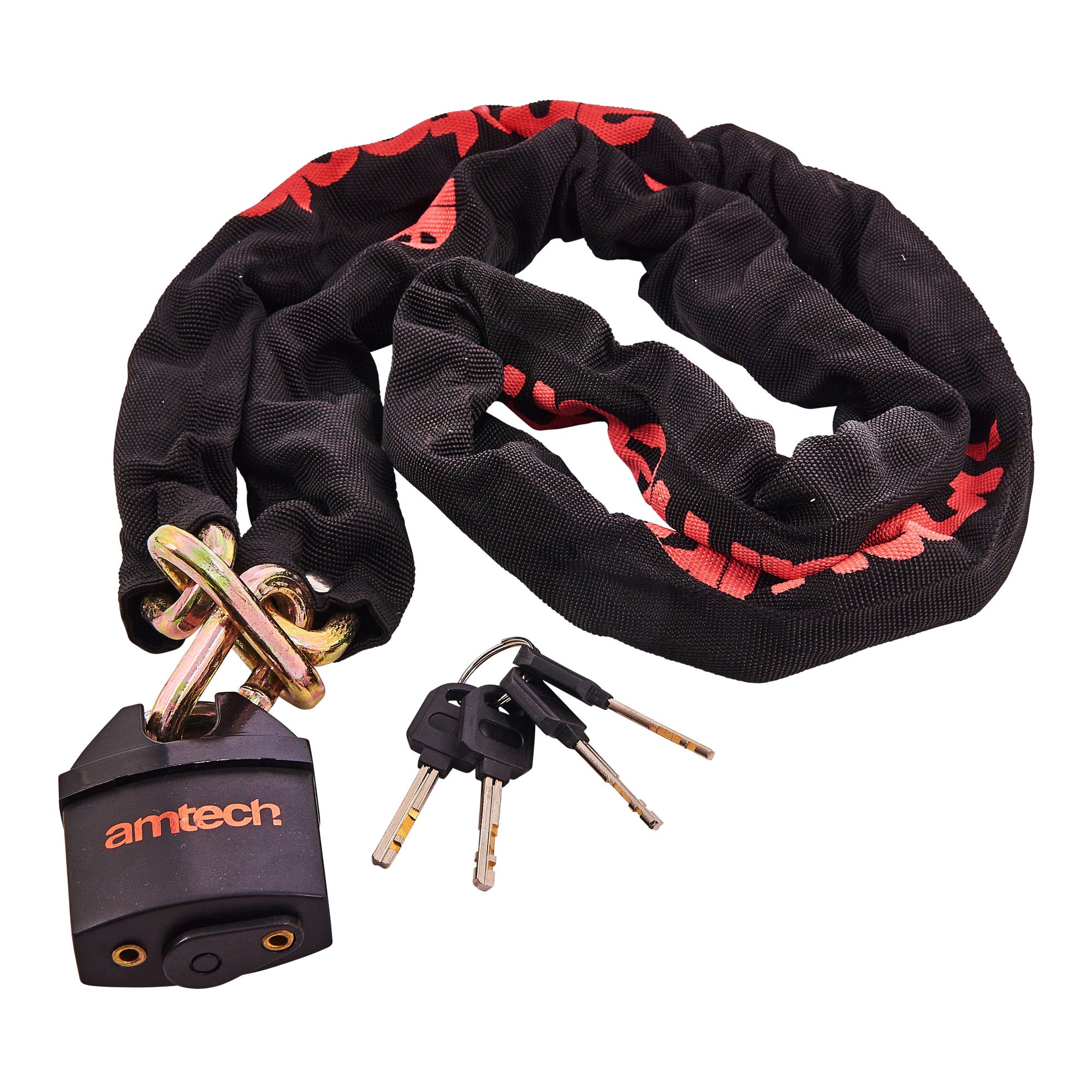 Amtech S3280 180cm (72") Sleeved chain lock with square links | Amtech DIY