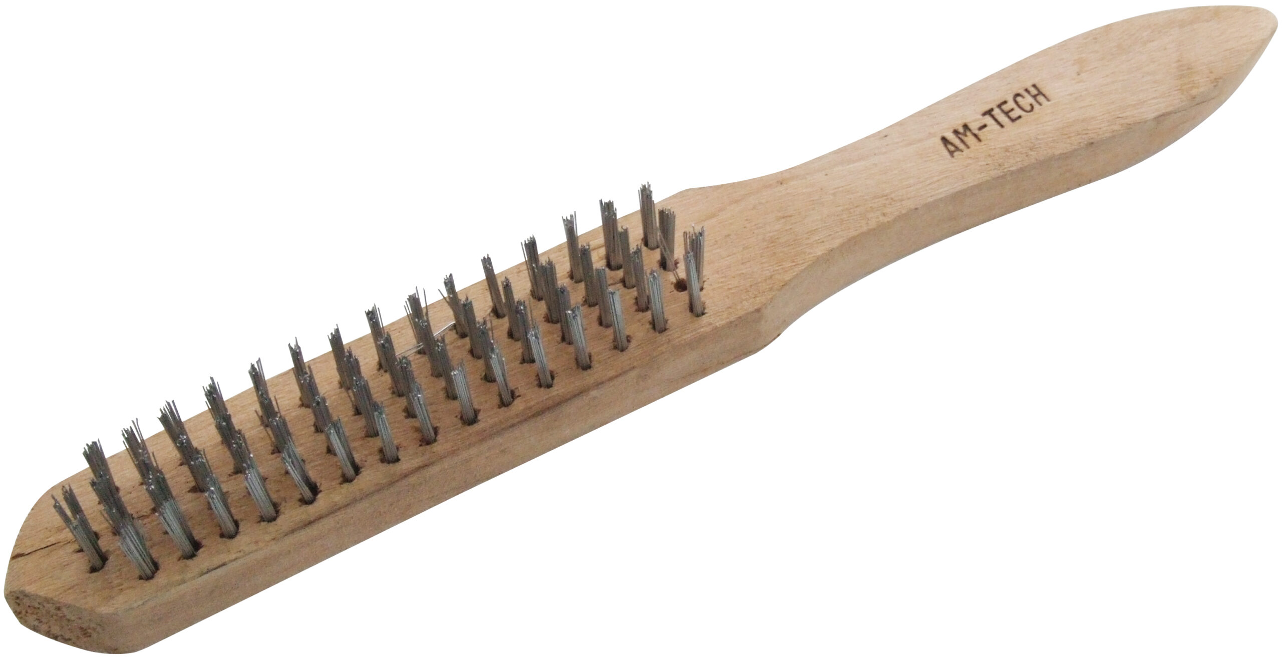 4 row wire brush - wooden handle - Amtech 4 row wire brush - wooden handle - Amtech