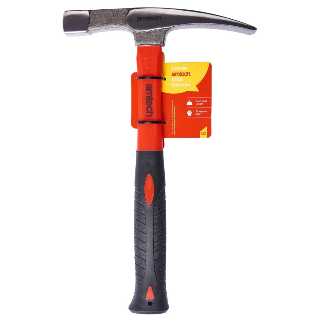 Brick hammer with fibreglass handle Brick hammer with fibreglass handle